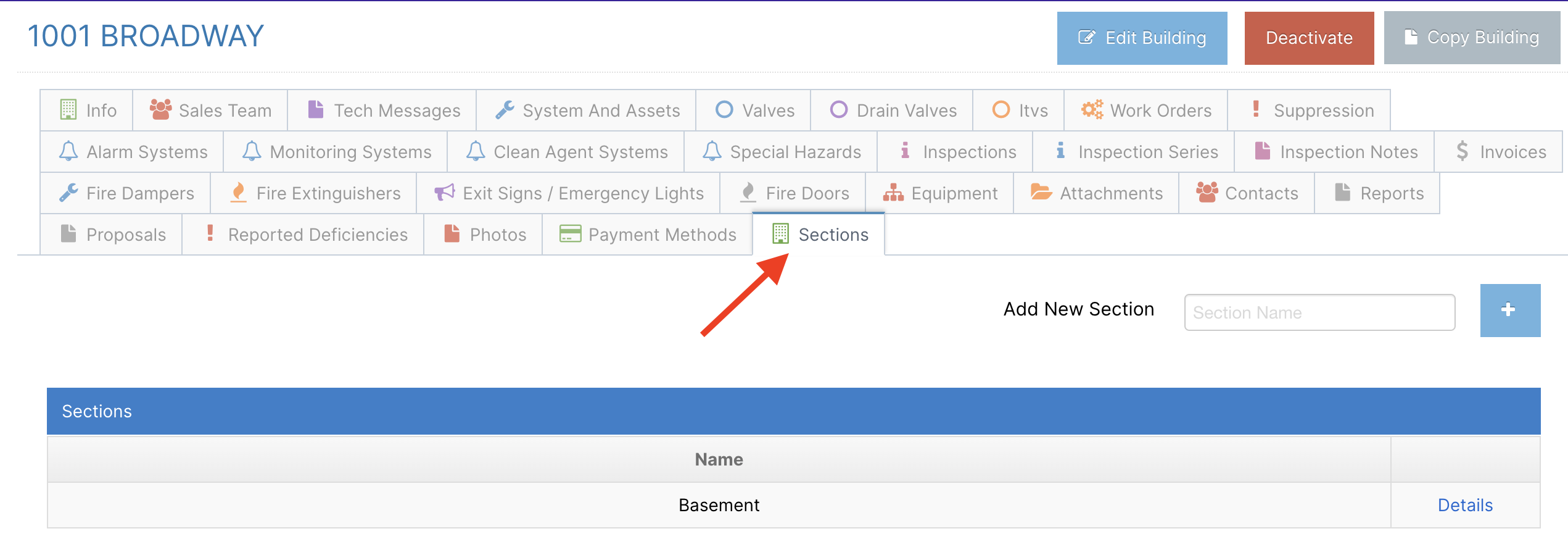 Using Building Sections – Inspect Point Help Desk