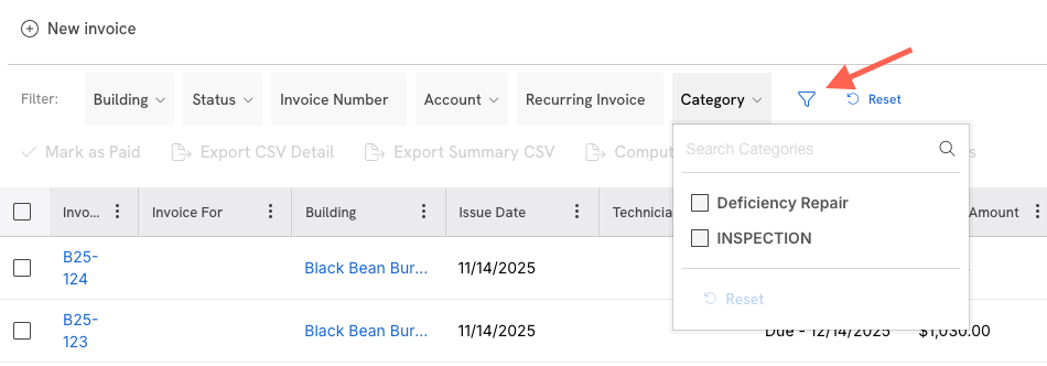 Invoice Categories – Inspect Point Help Desk