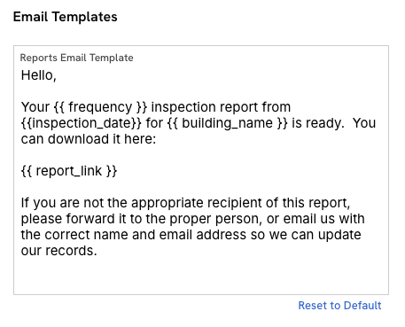How to Edit the Inspection Reports Email Template – Inspect Point Help Desk