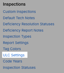 ULC Settings – Inspect Point Help Desk